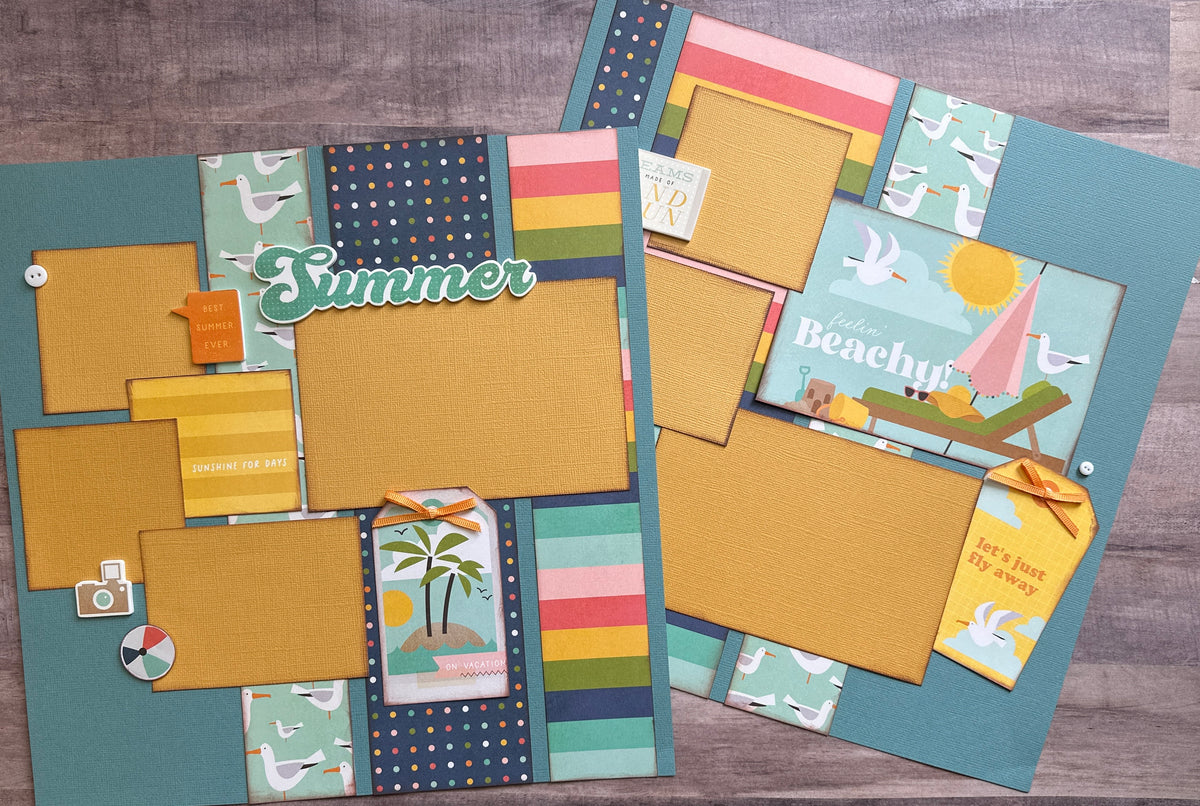 Sunshine For Days - Summer, Summer themed 2 Page Scrapbooking Layout K ...