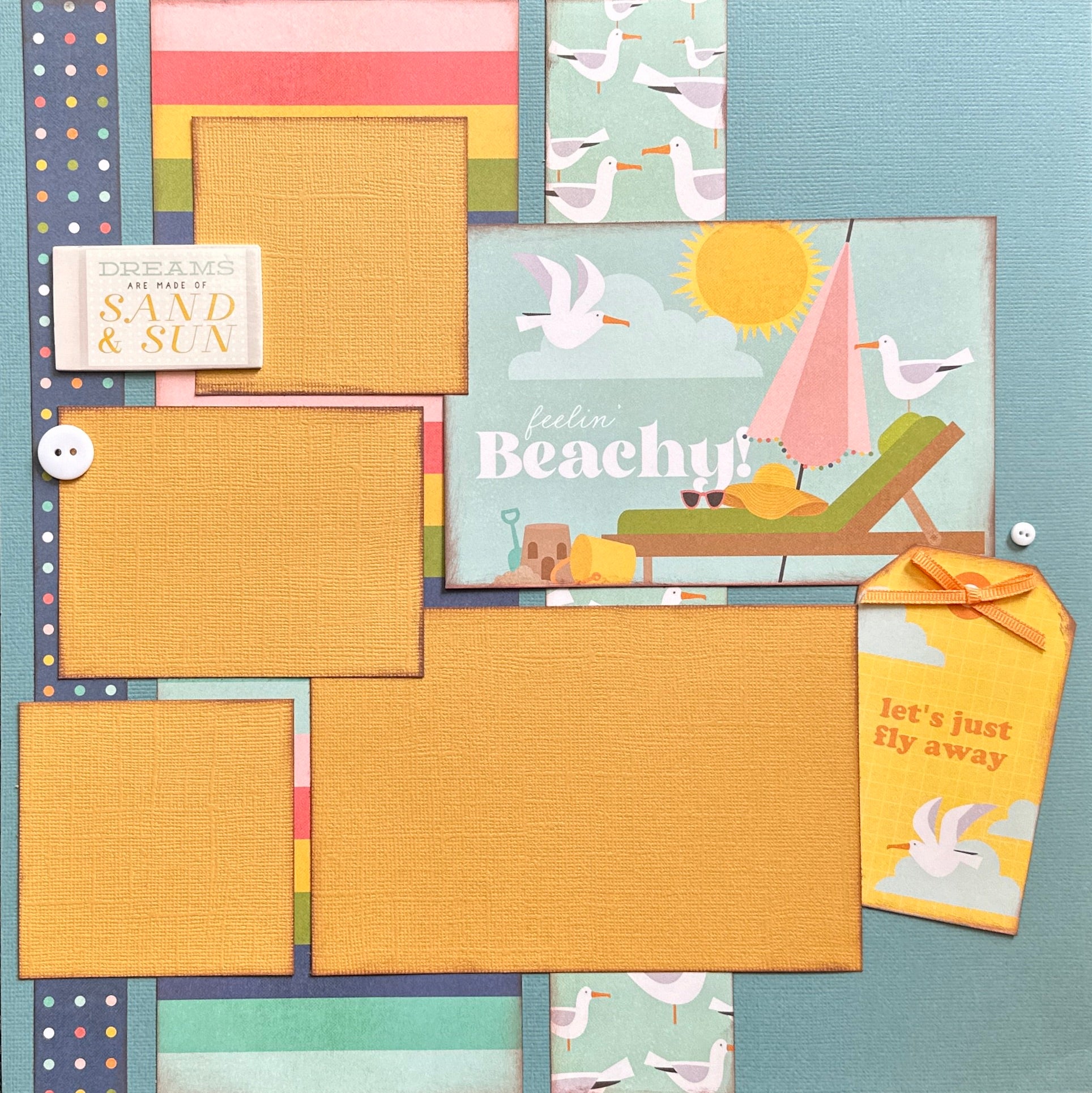 Sunshine For Days - Summer, Summer themed 2 Page Scrapbooking Layout K ...