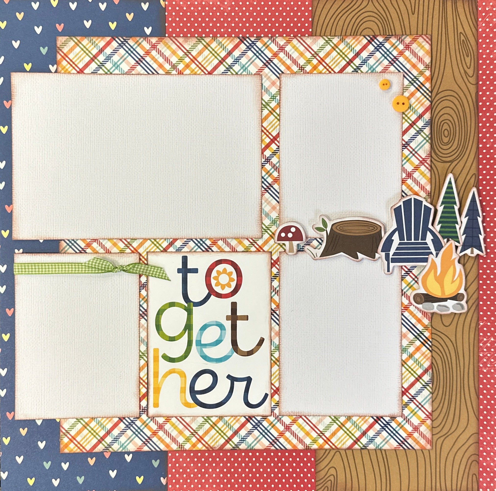 Together - Lake Life, Lake themed 2 page DIY Scrapbooking Layout Kit, – Crop-A-Latte