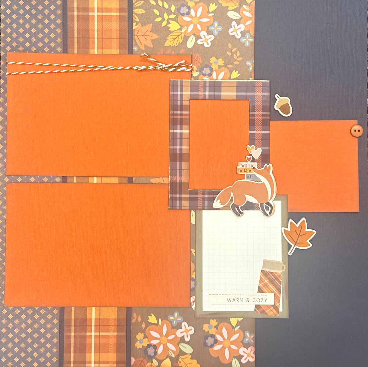 The Best Thing About Fall Is Being Together, Fall Themed 2 Page Scrapb ...