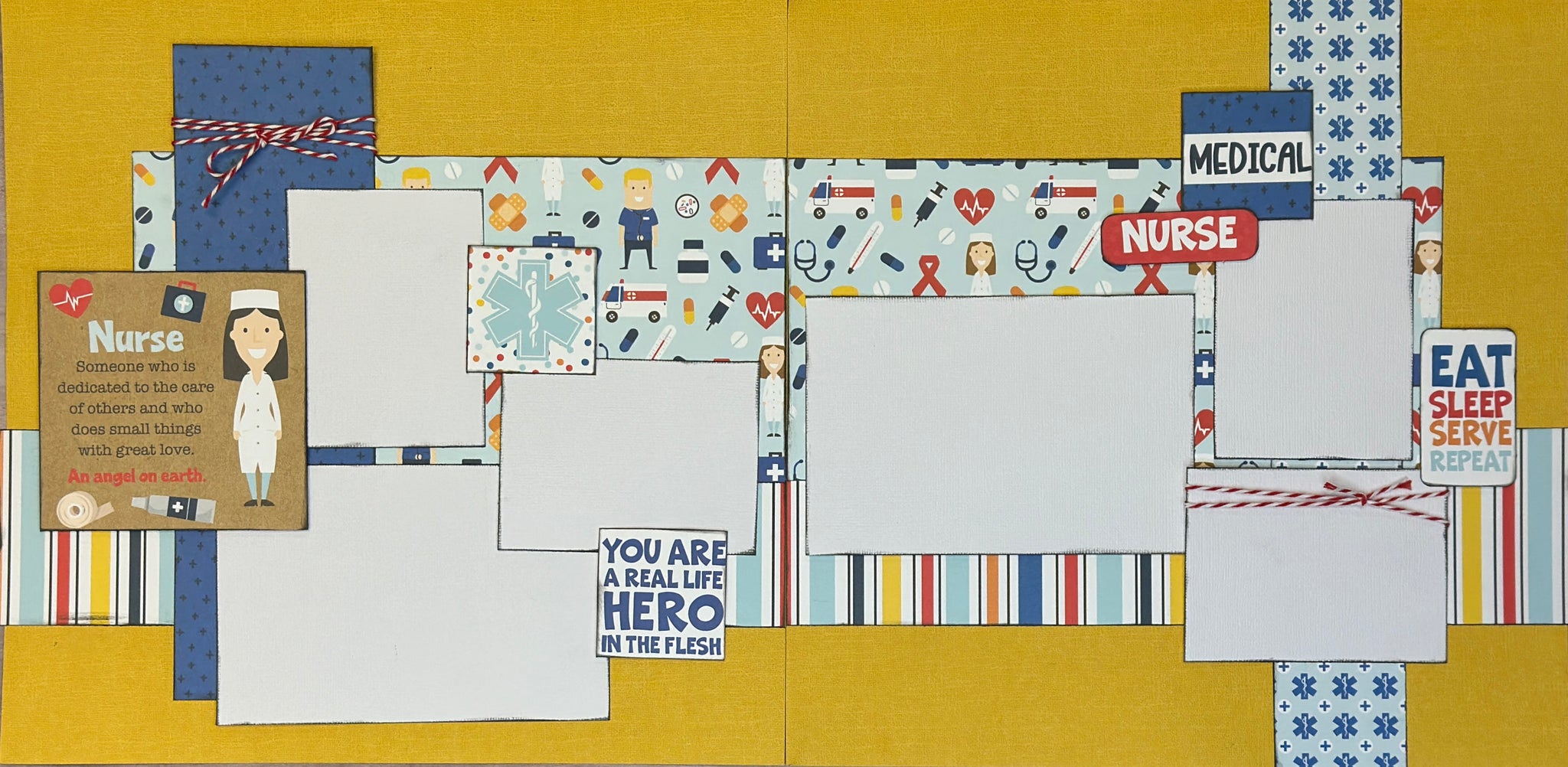 Nurse - Real Life Hero Scrapbooking Kit, Nurse DIY 2 Page Scrapbooking ...