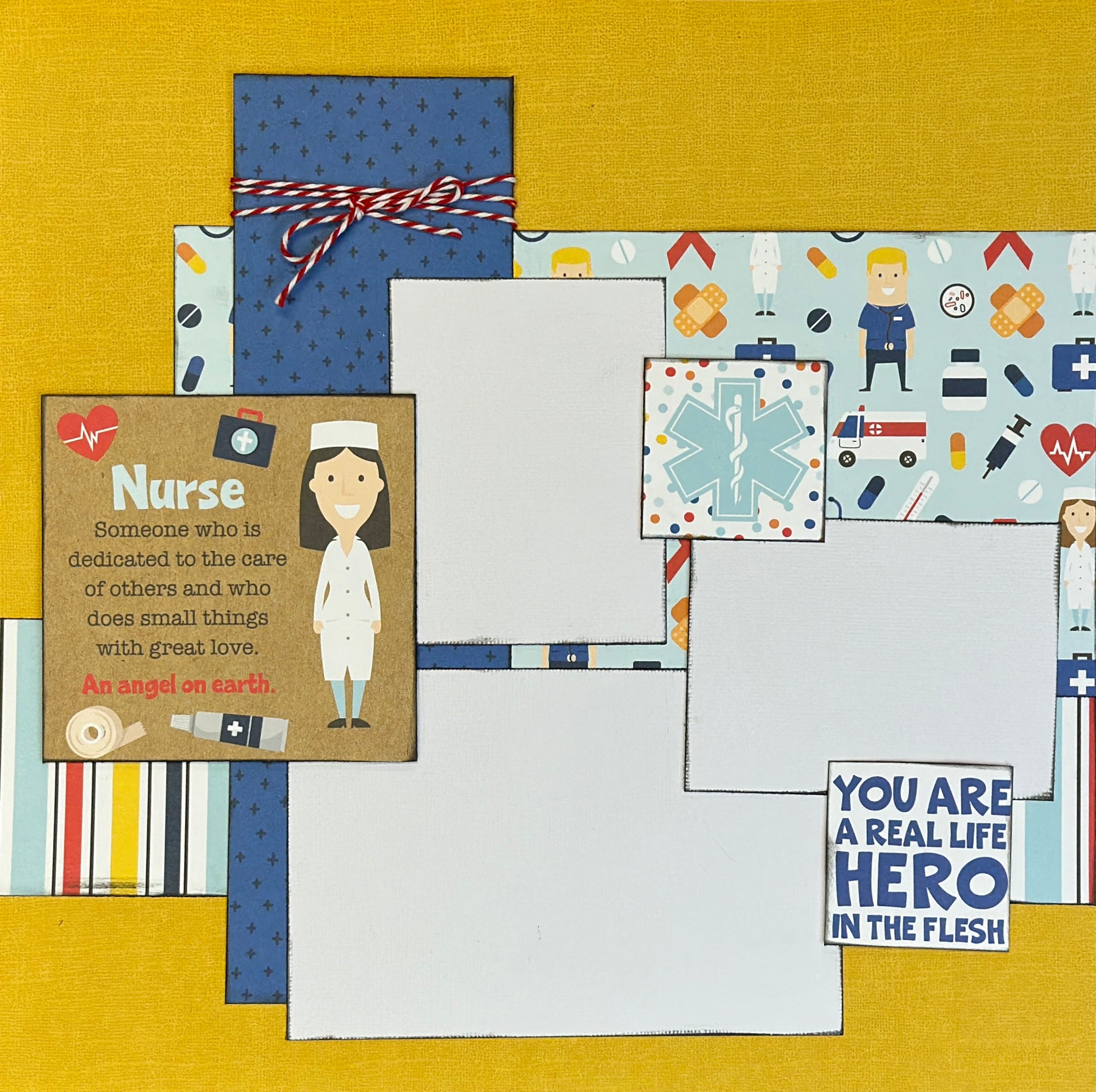 Nurse - Real Life Hero Scrapbooking Kit, Nurse DIY 2 Page Scrapbooking ...