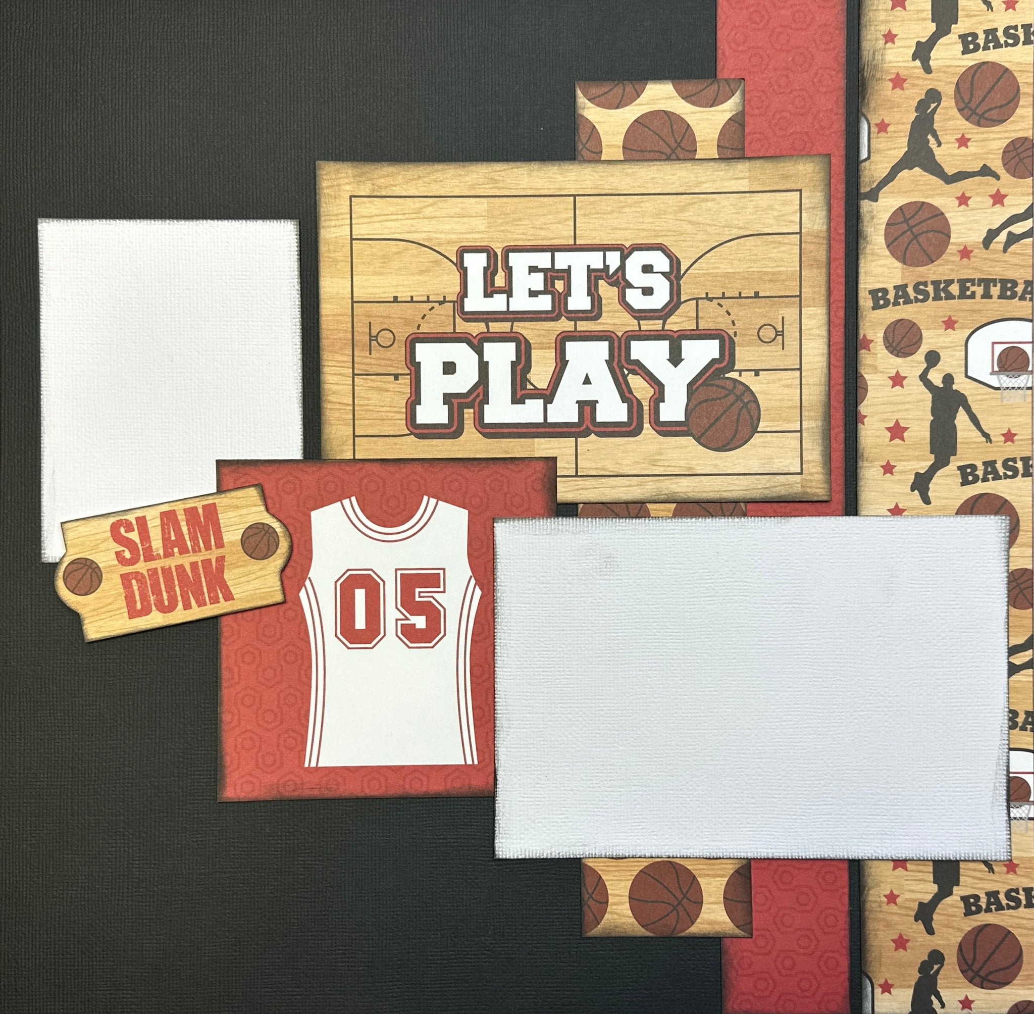 Slam Dunk - Basketball Star, Basketball Themed 2 page Scrapbooking lay ...